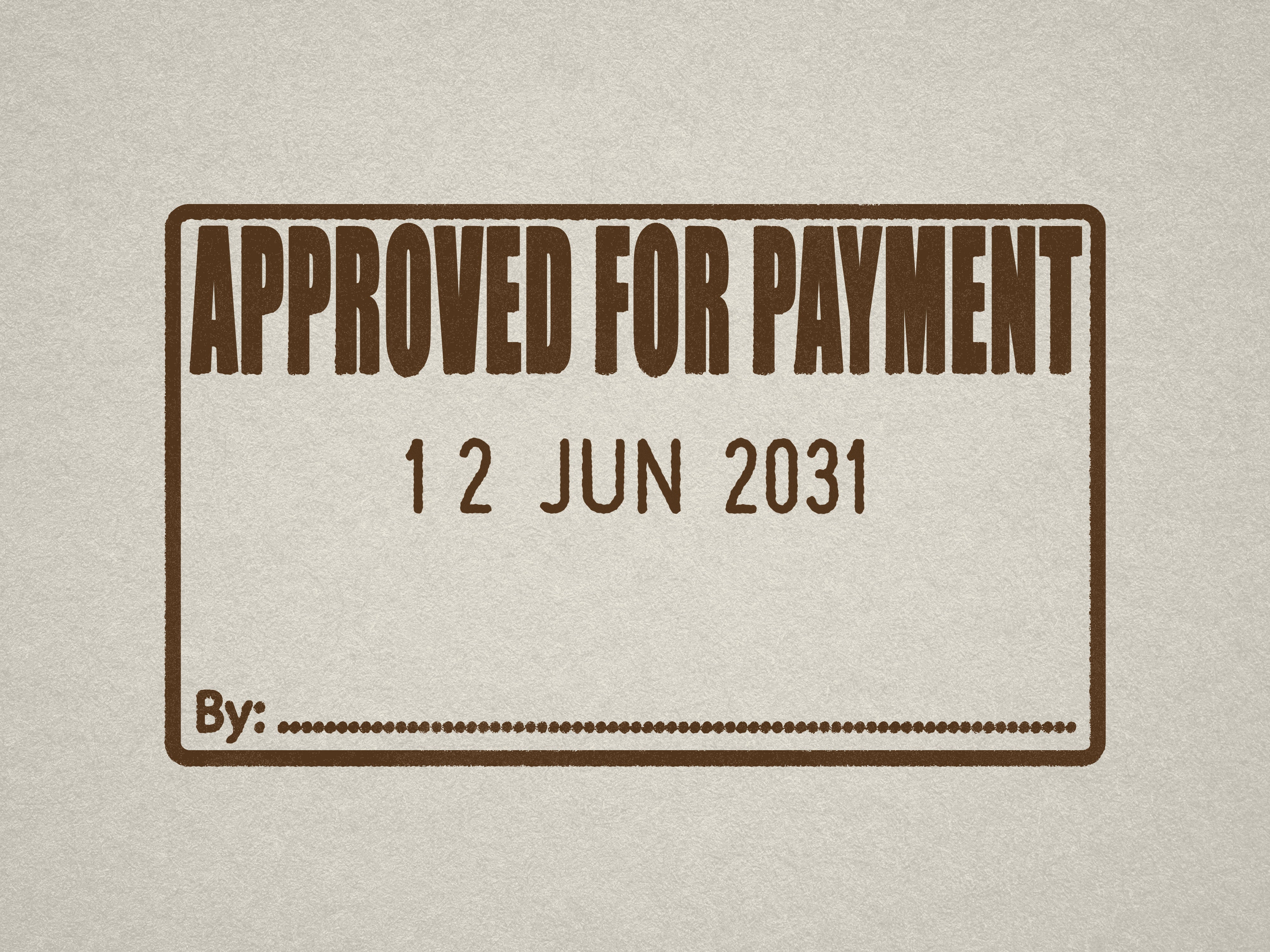 Approved For Payment Date Stamp – Stamp Lab