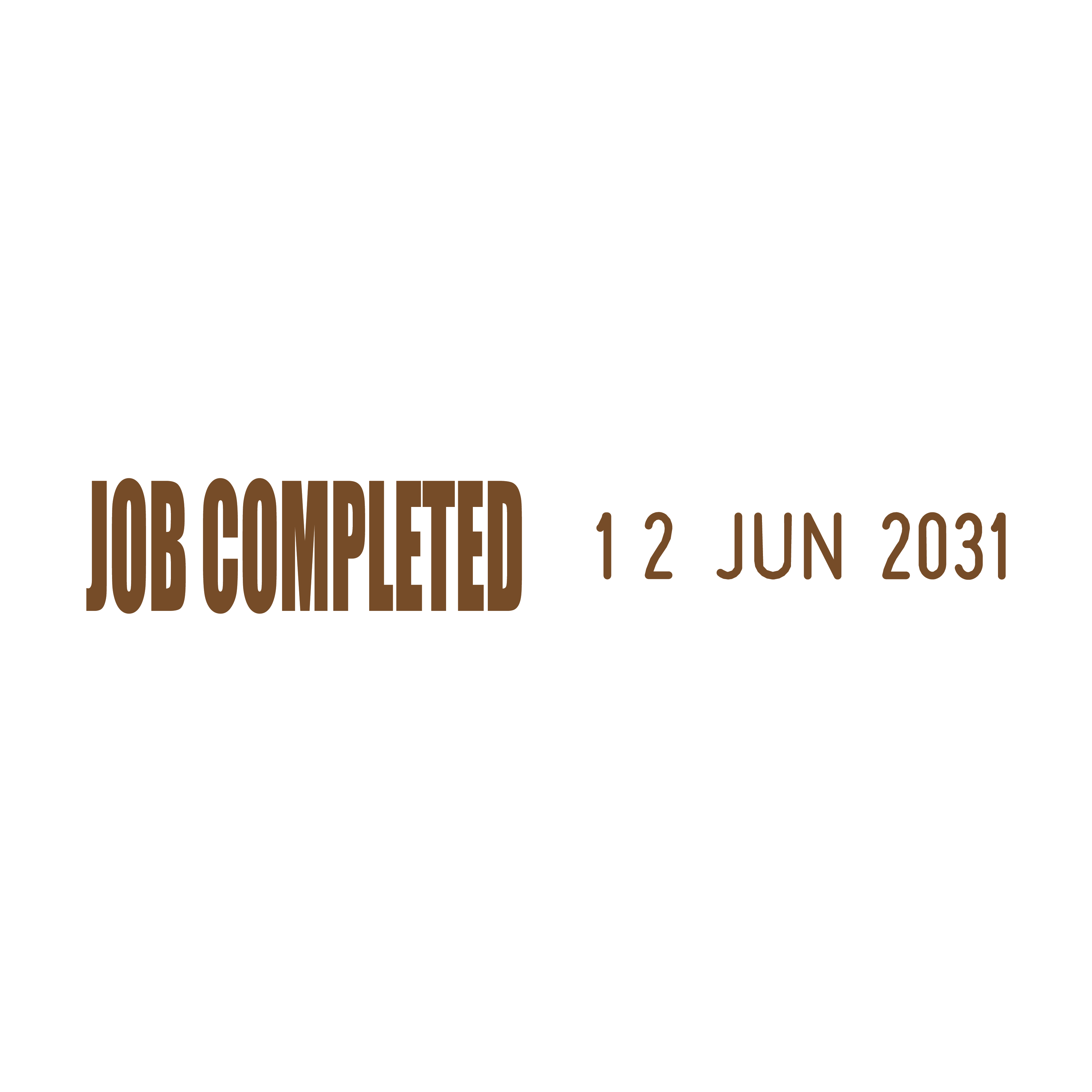 Job Completed Side-by-Side Date Stamp – Stamp Lab
