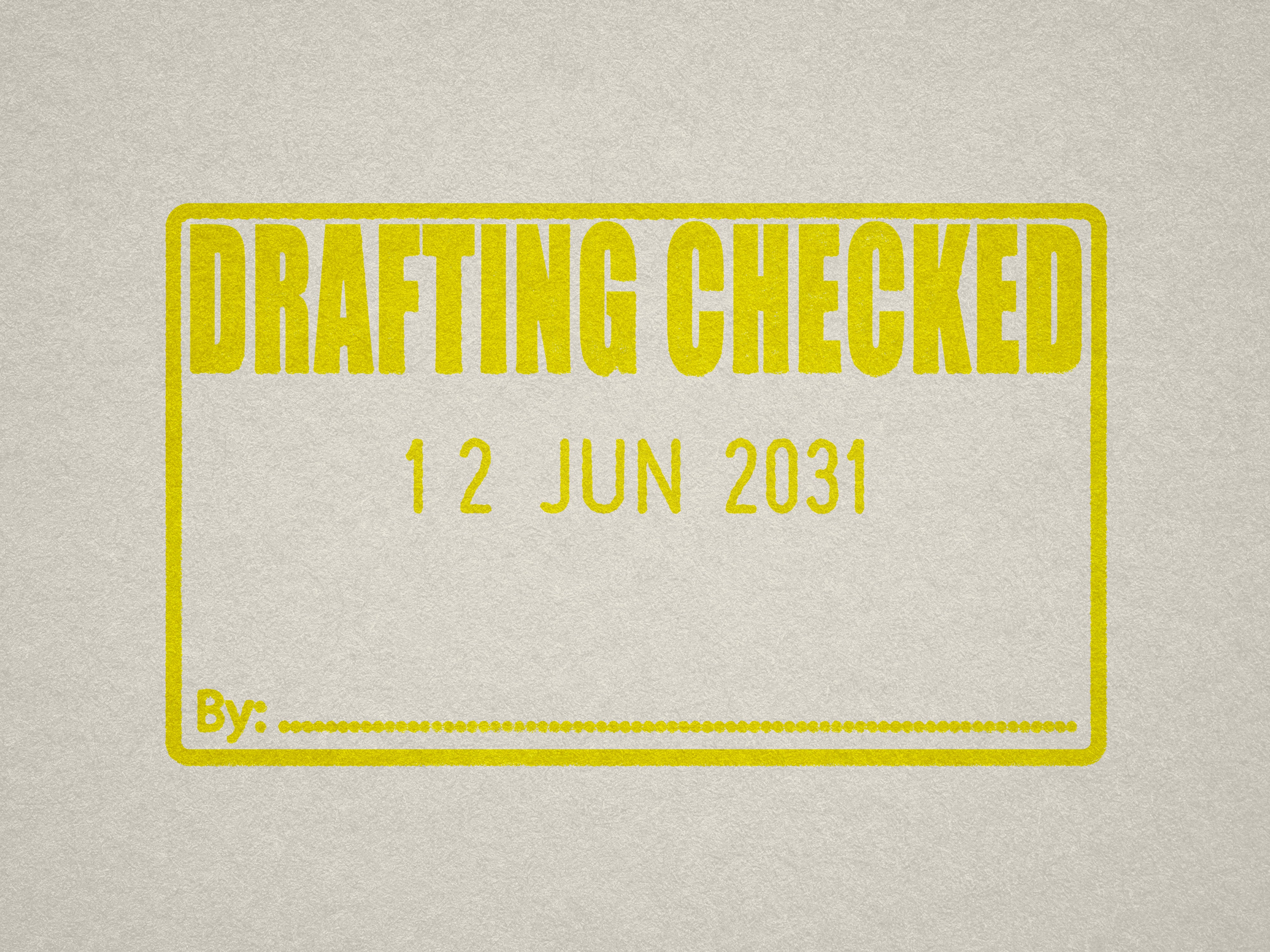 Drafting Checked Date Stamp – Stamp Lab