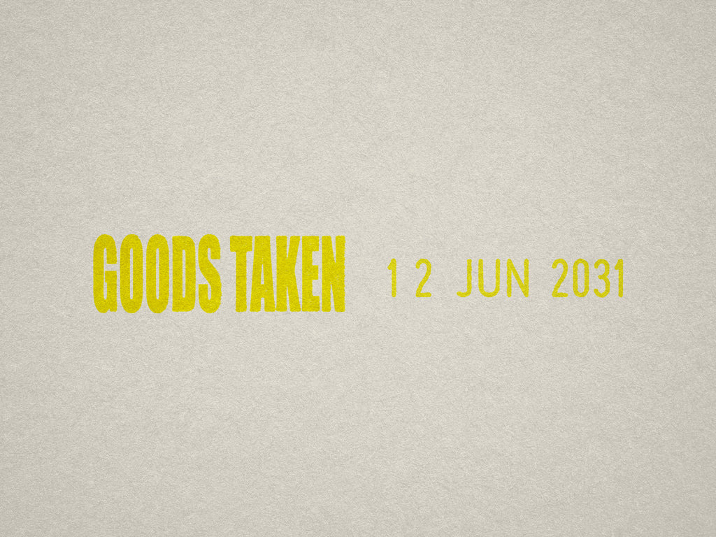 Goods Taken Side-by-Side Date Stamp