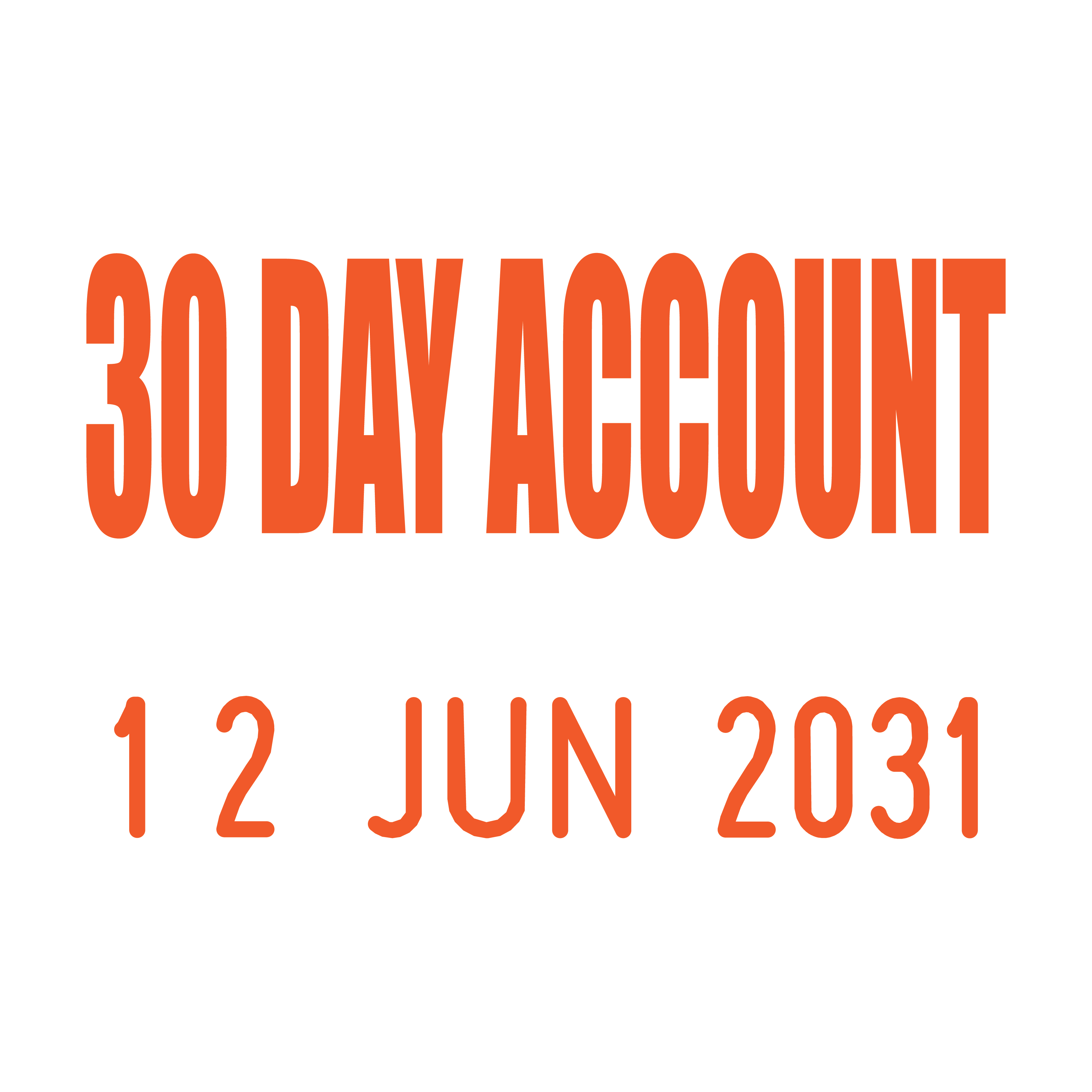 30 Day Account Mini-Date Stamp – Stamp Lab