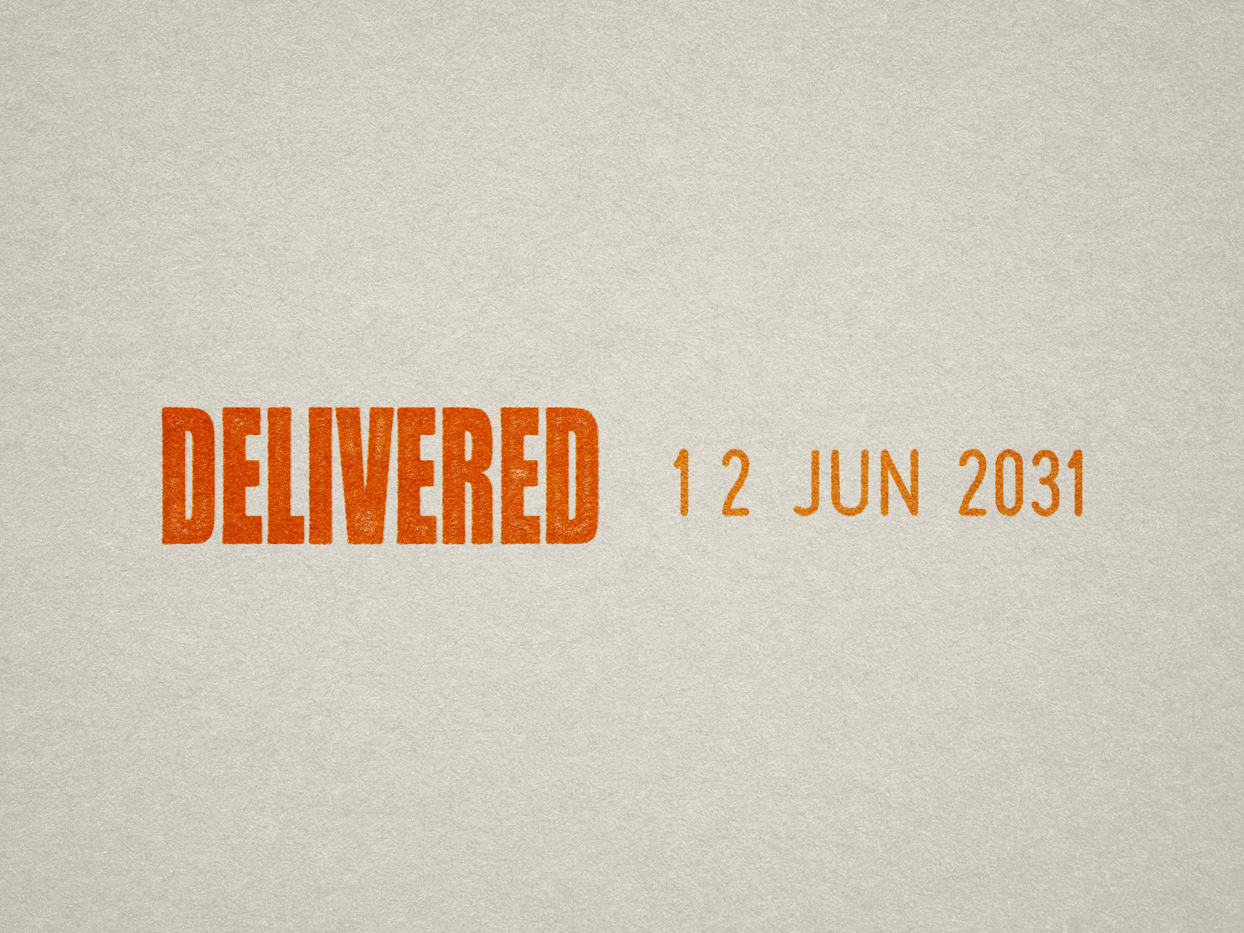 Delivered Side-by-Side Date Stamp
