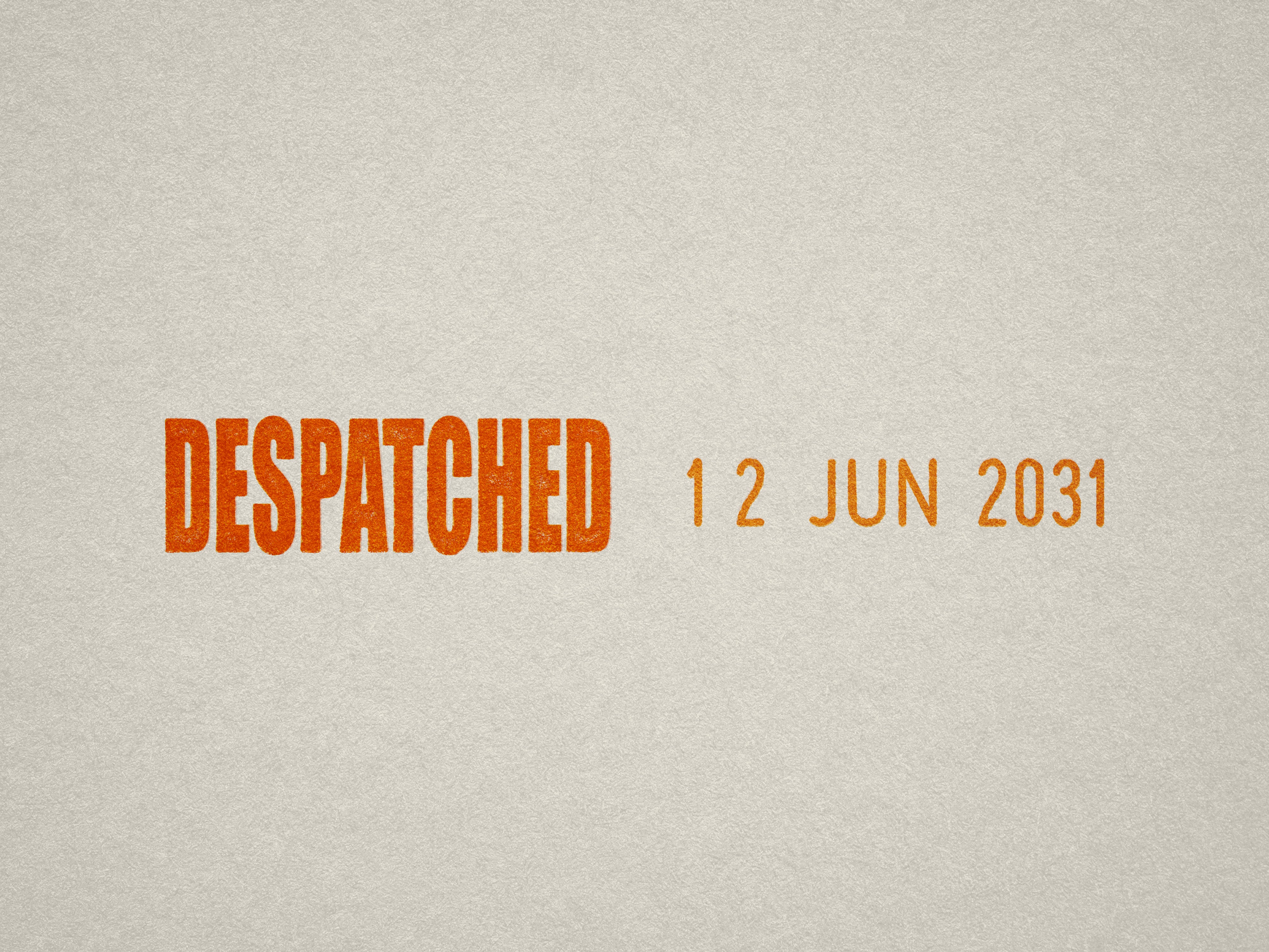 Despatched Side-by-Side Date Stamp