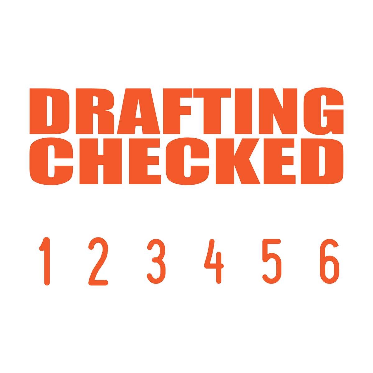 Drafting Checked Mini-Number Stamp – Stamp Lab