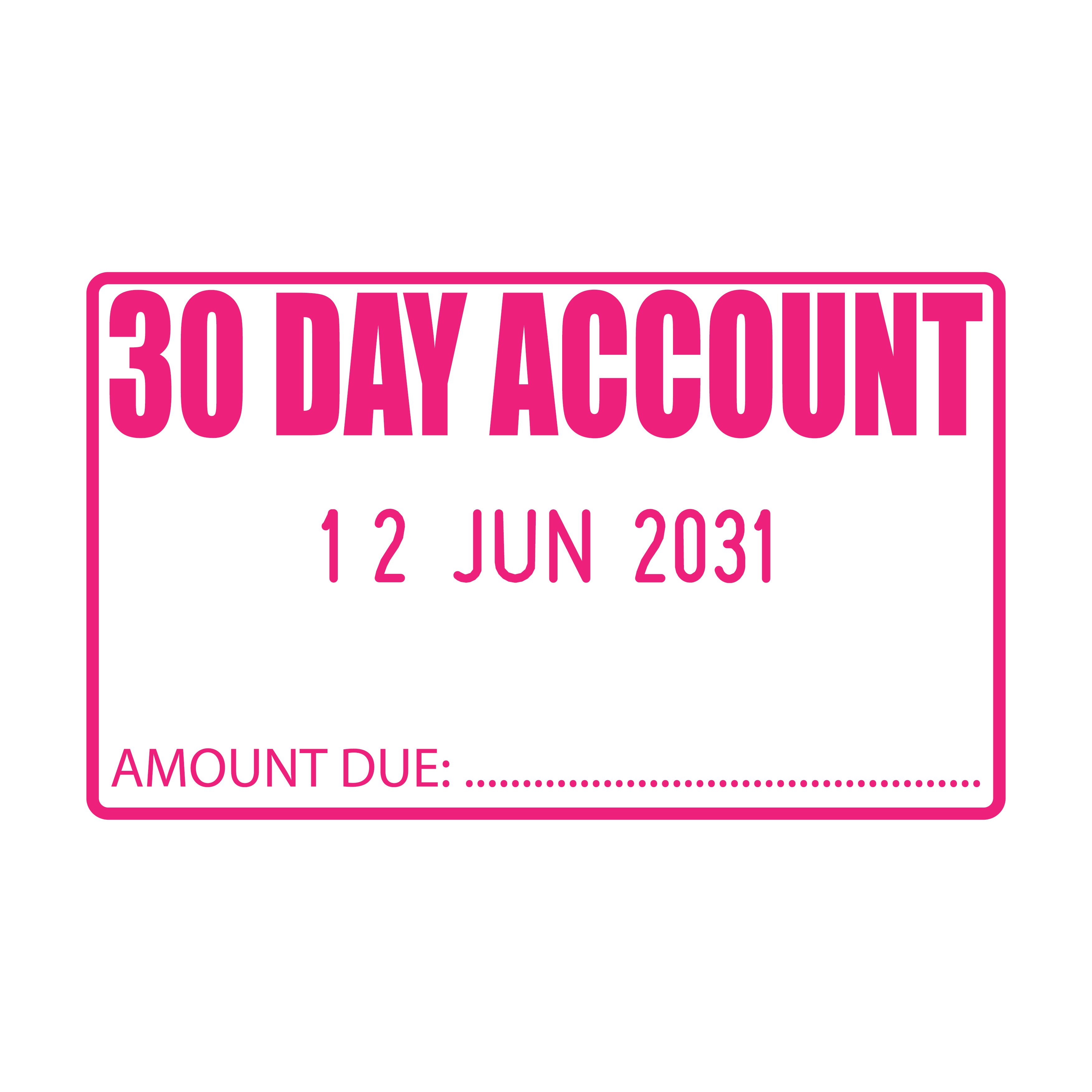 30 Day Account Date Stamp – Stamp Lab