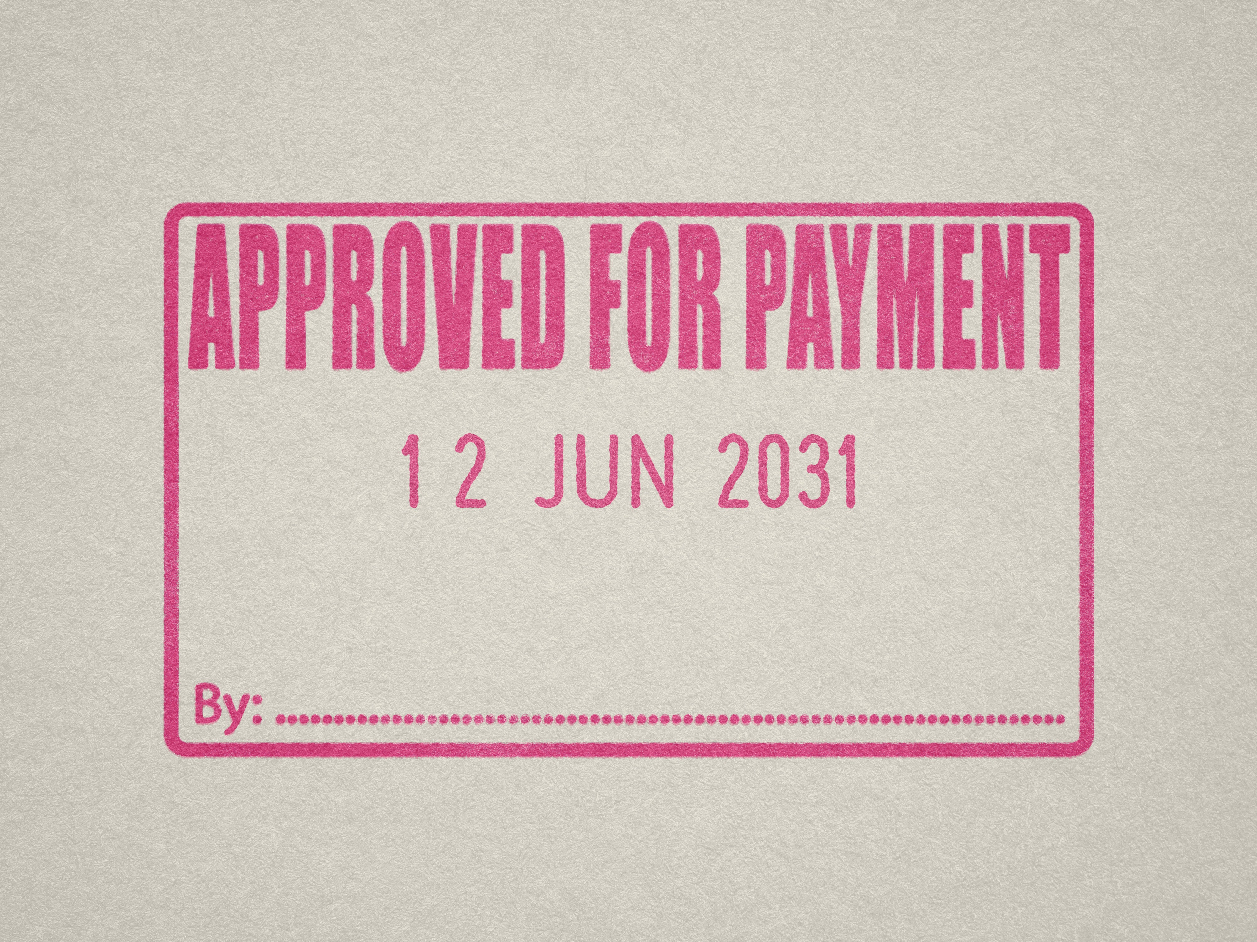 Approved For Payment Date Stamp – Stamp Lab