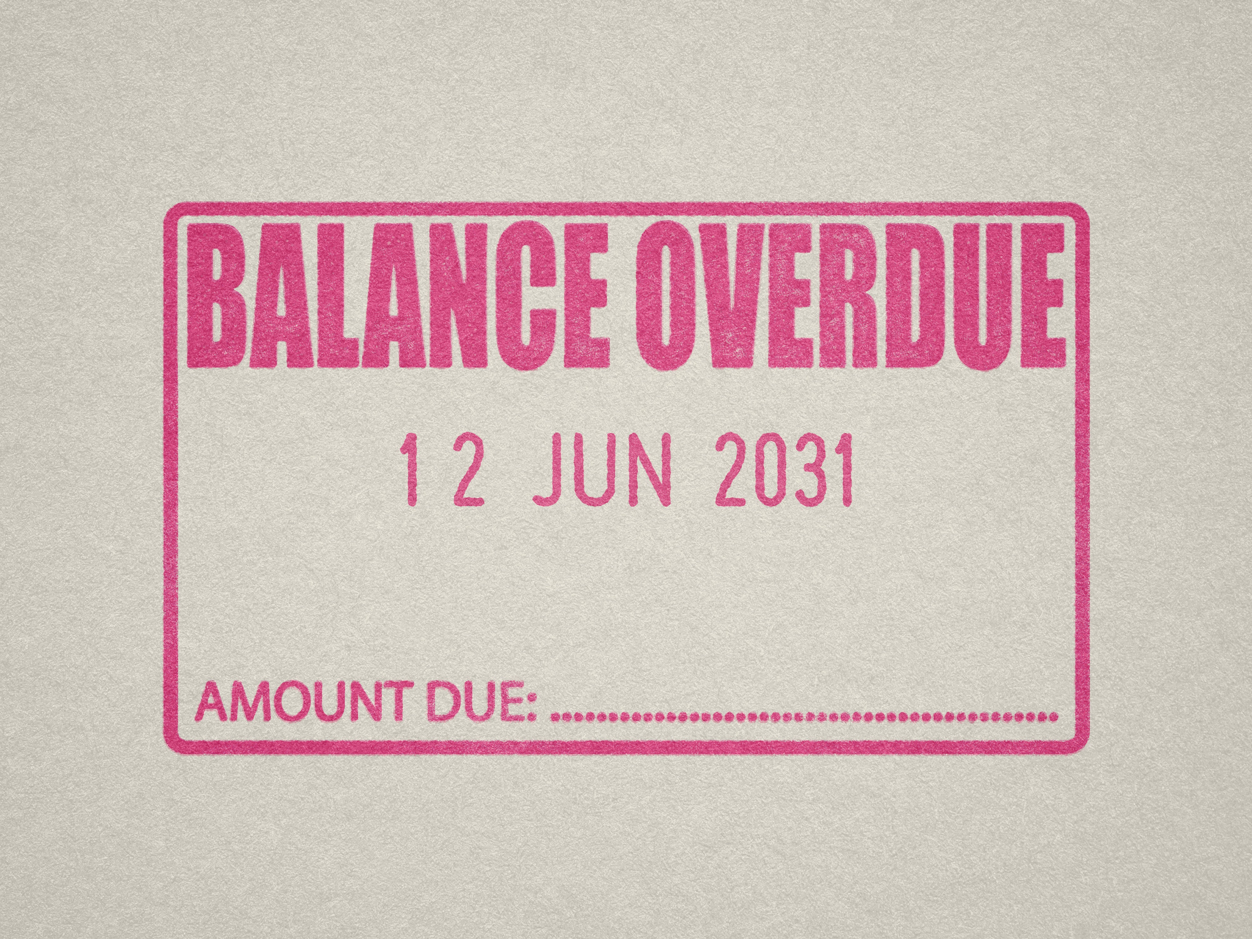 Balance Overdue Date Stamp – Stamp Lab