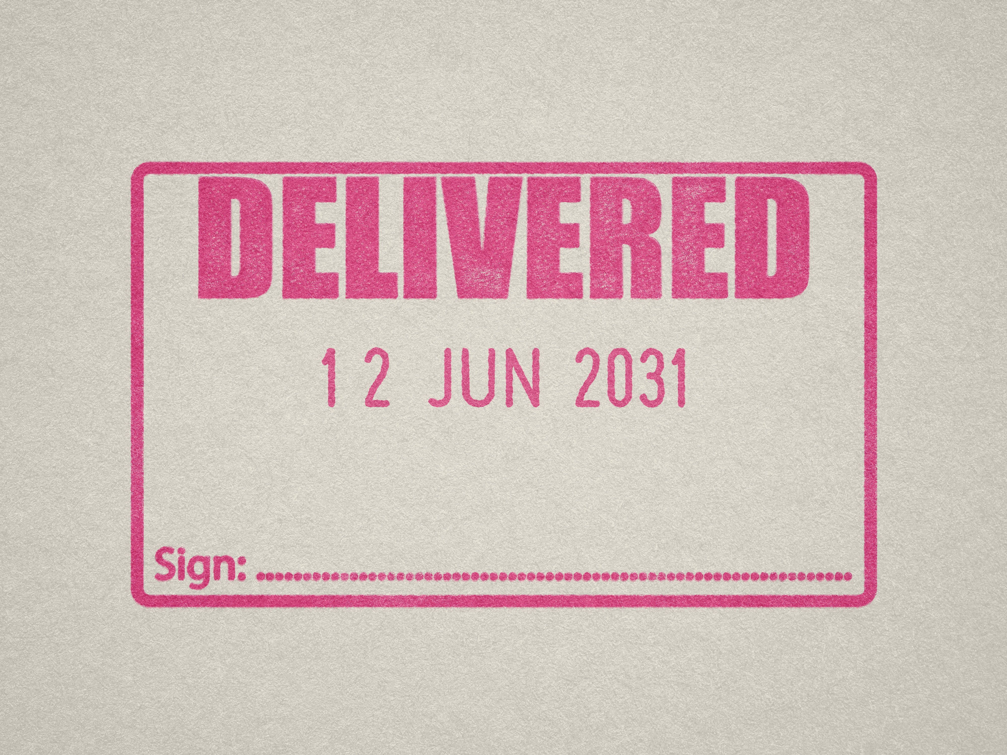 Delivered Date Stamp – Stamp Lab