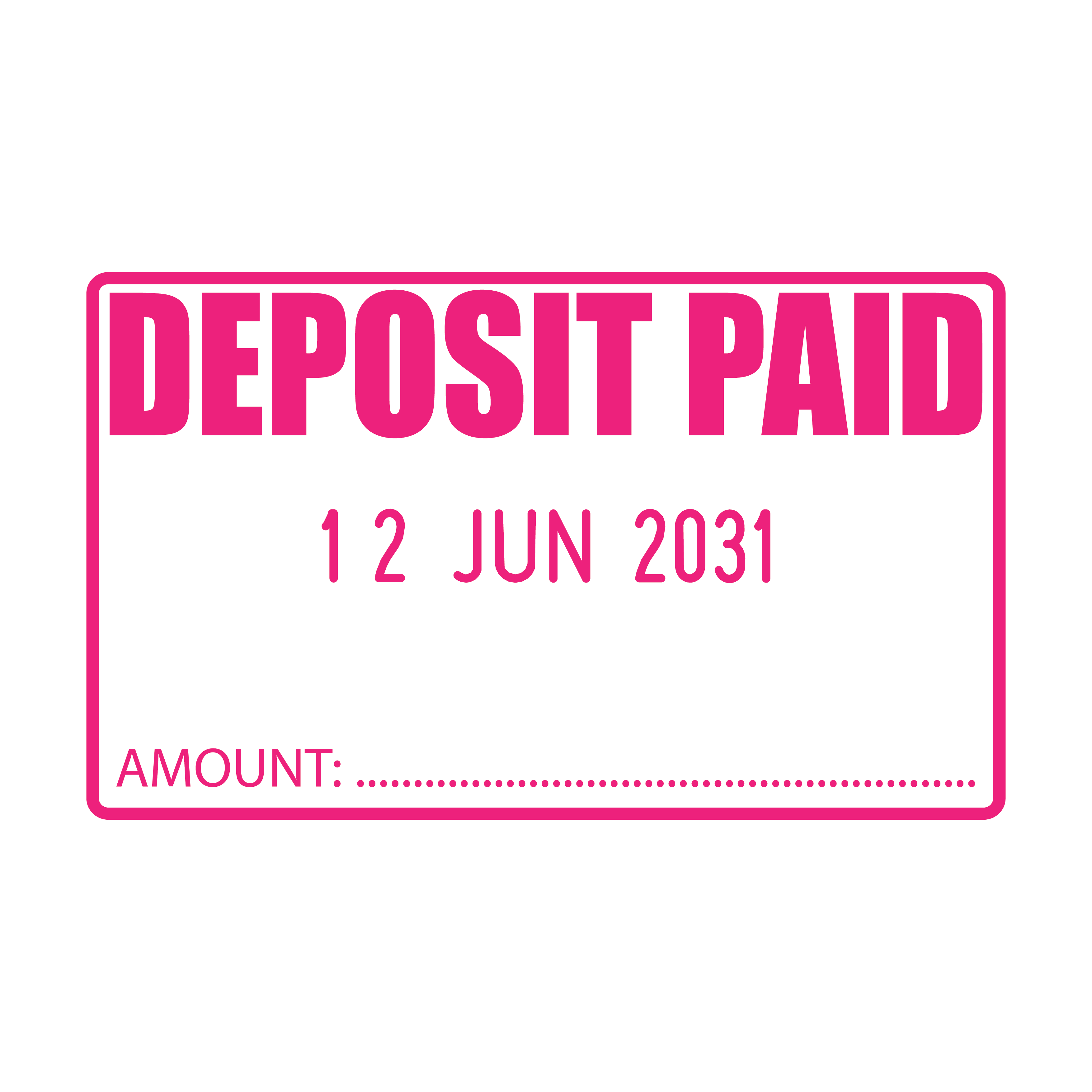 Deposit Paid Date Stamp – Stamp Lab