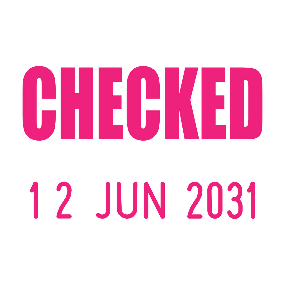 Checked Mini-Date Stamp – Stamp Lab