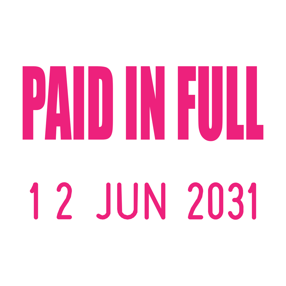 Paid In Full Mini-Date Stamp – Stamp Lab
