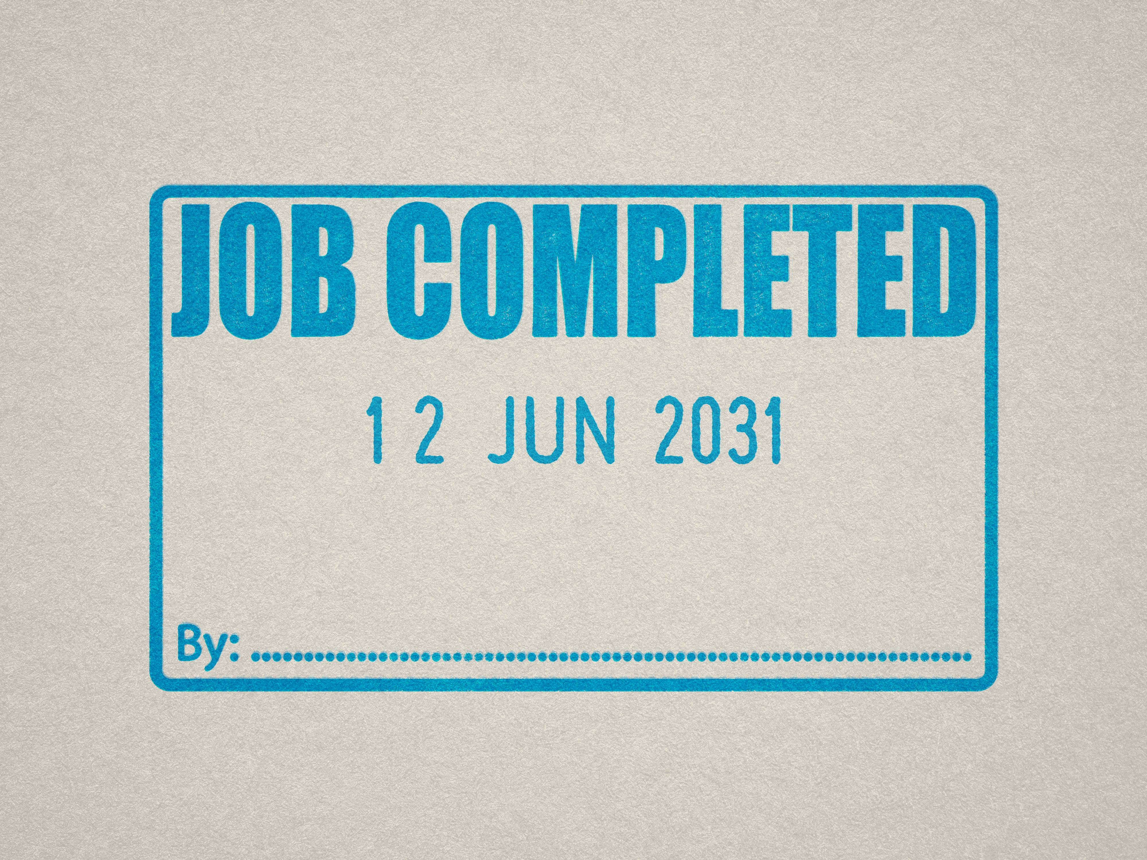 Job Completed Date Stamp – Stamp Lab
