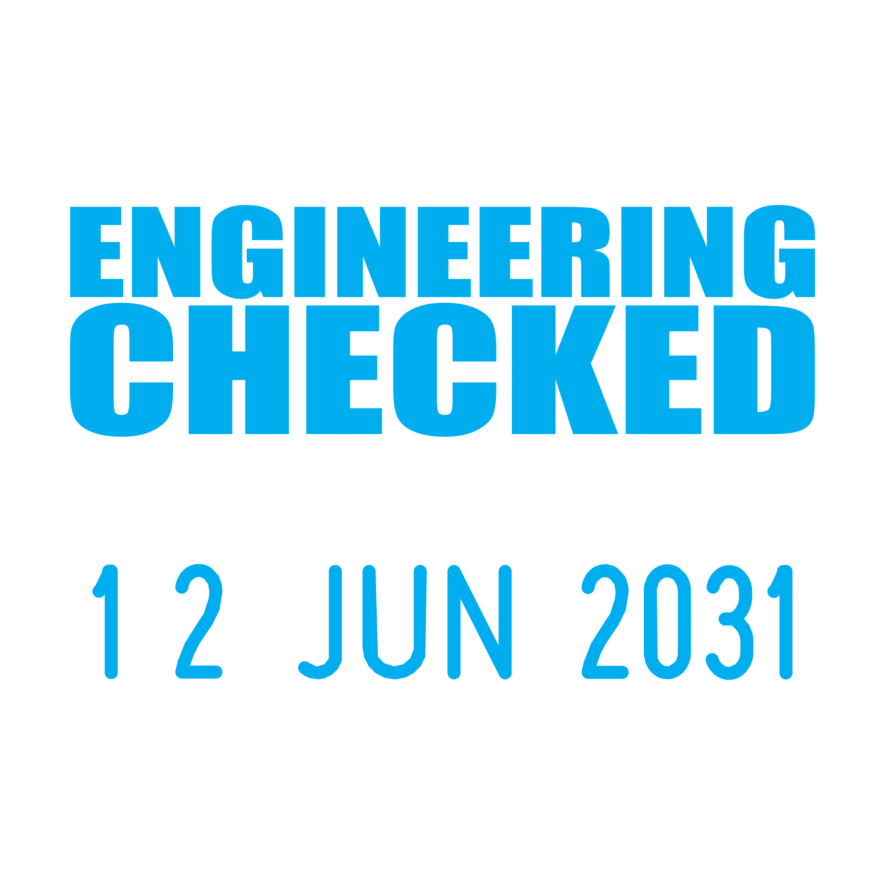 Engineering Checked Mini-Date Stamp – Stamp Lab