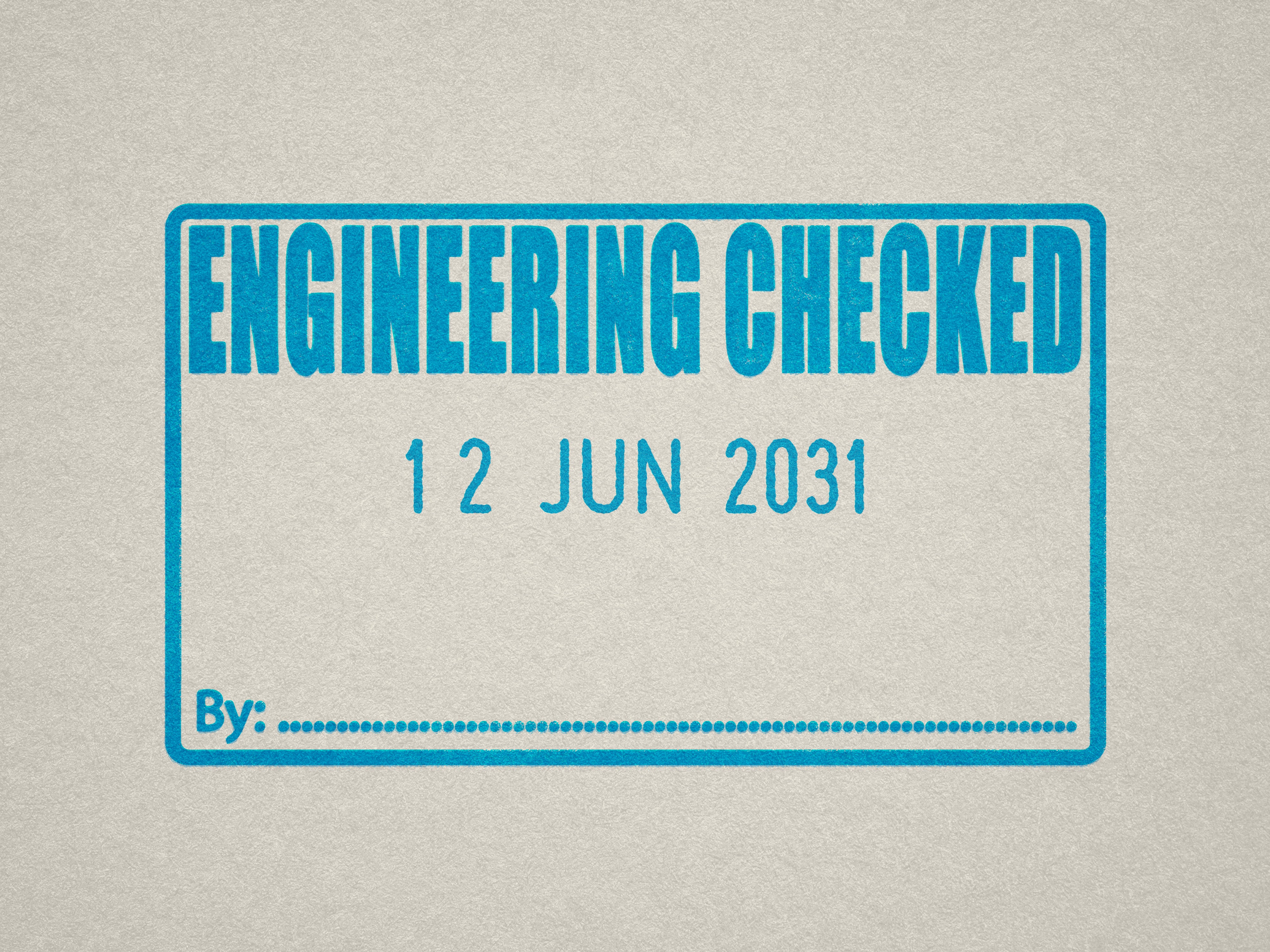 Engineering Checked Date Stamp – Stamp Lab