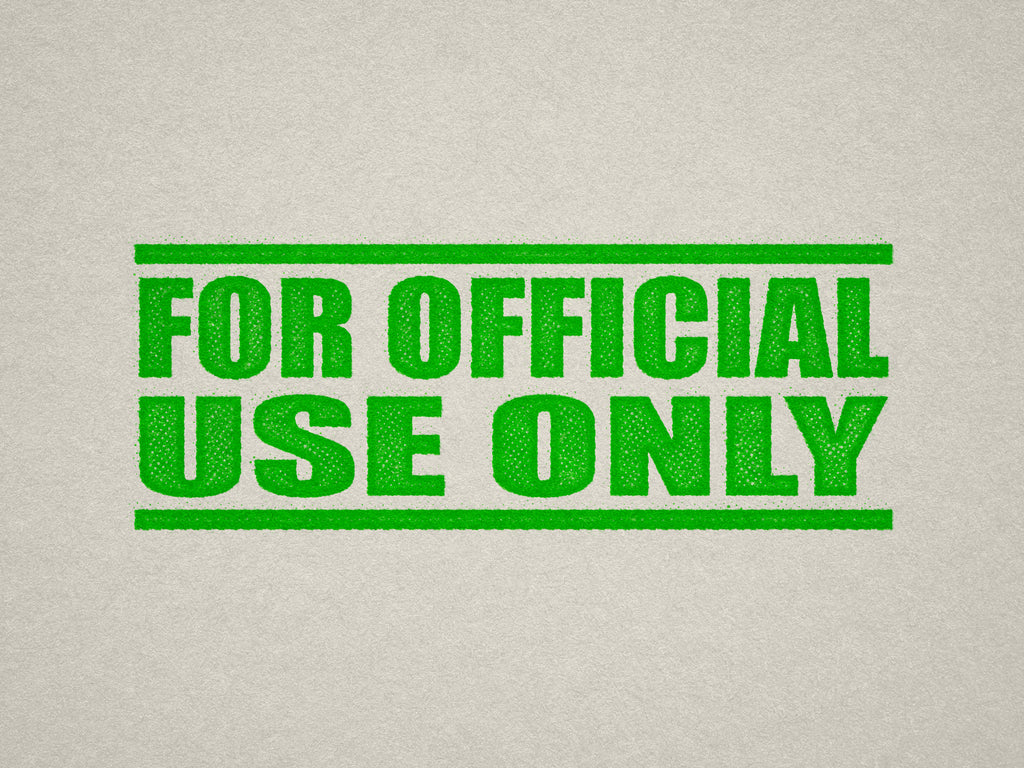 For Official Use Only Stamp