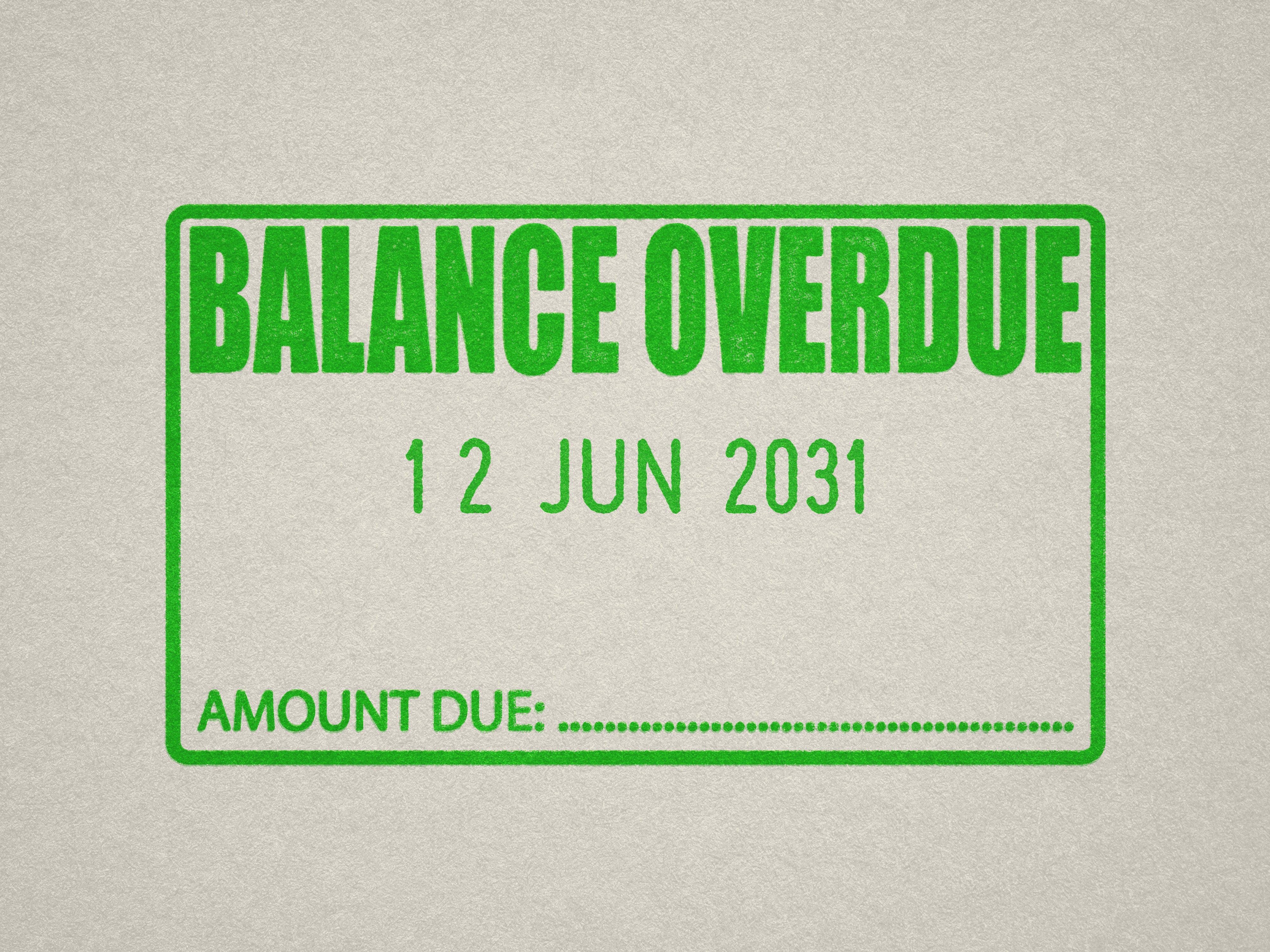 Balance Overdue Date Stamp – Stamp Lab