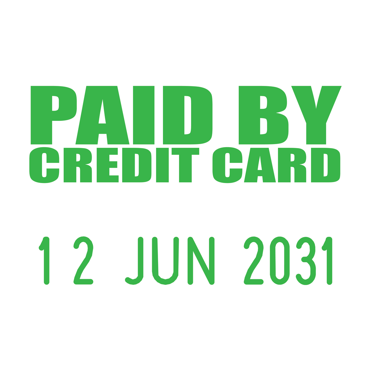 Paid By Credit Card Mini-Date Stamp – Stamp Lab