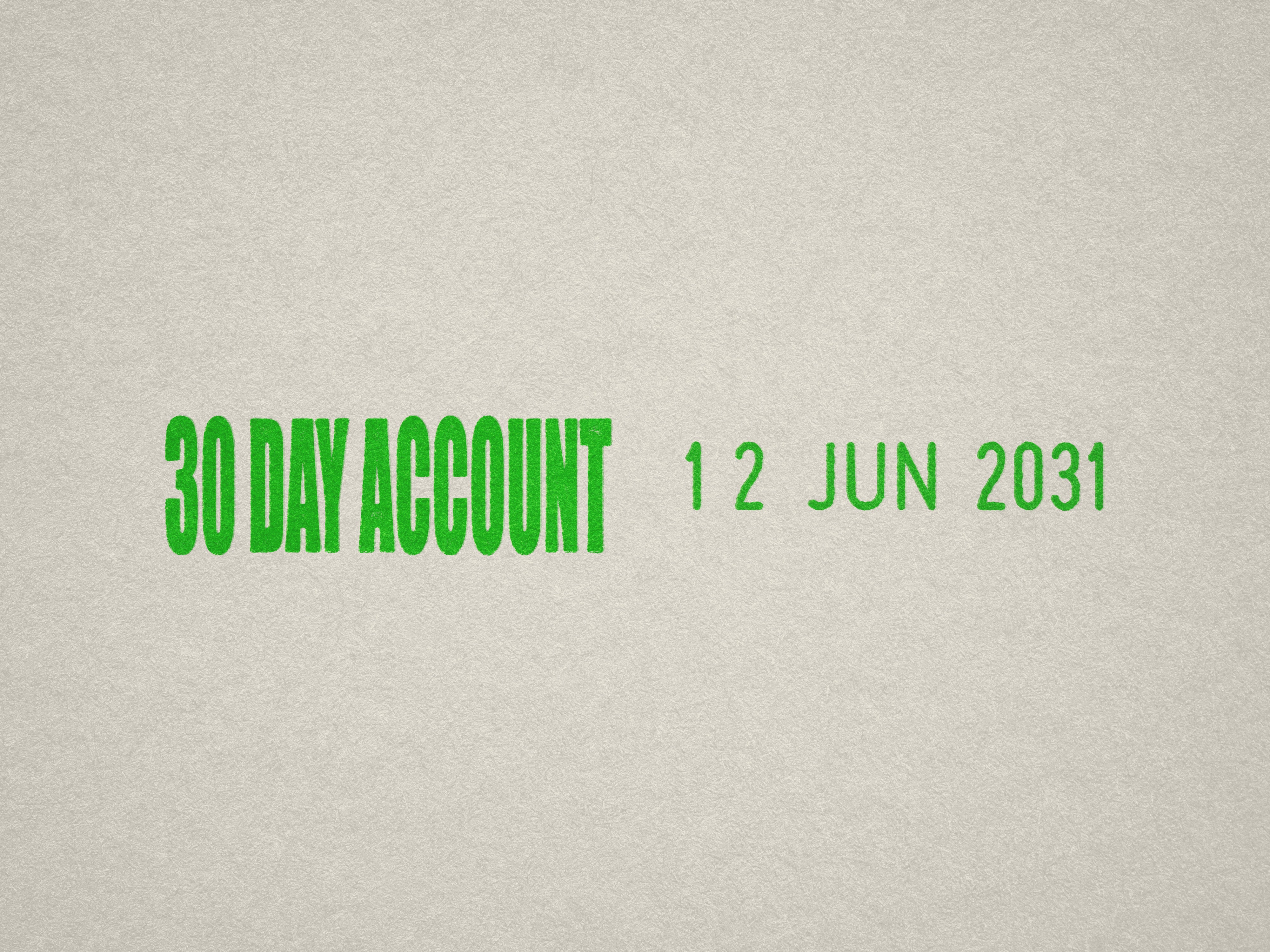 30 Day Account Side-by-Side Date Stamp – Stamp Lab