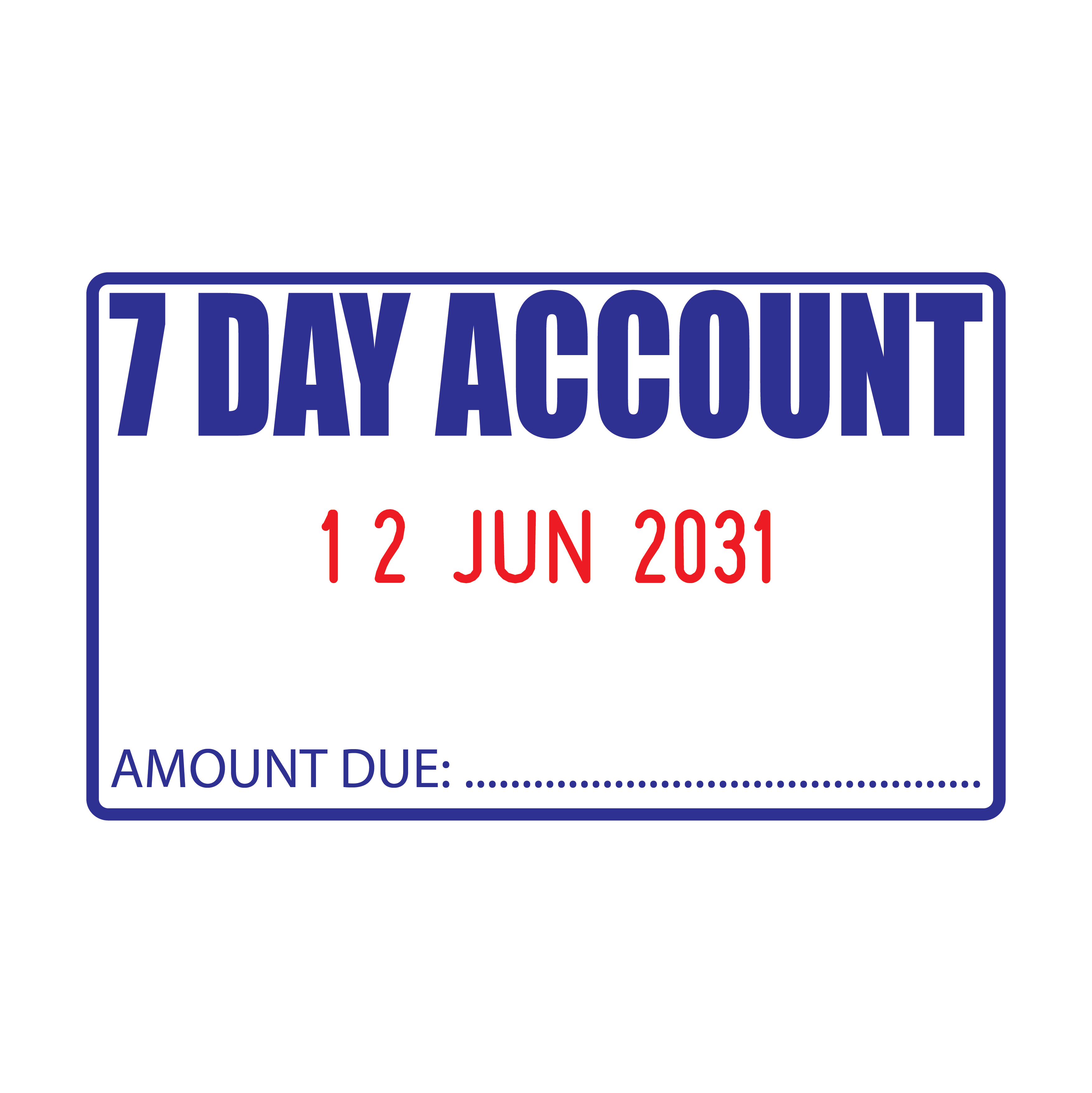 7 Day Account Date Stamp – Stamp Lab