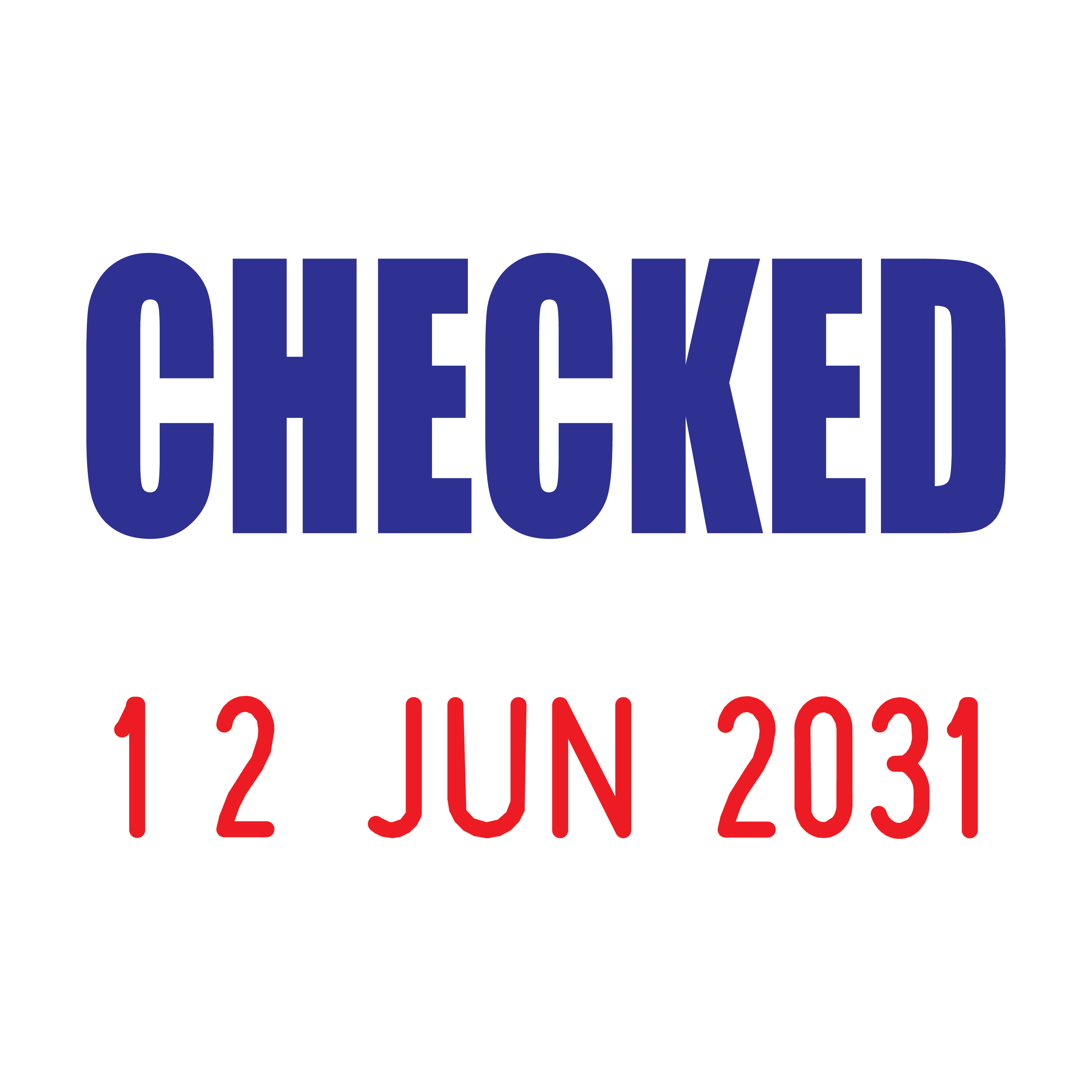 Checked Mini-Date Stamp – Stamp Lab