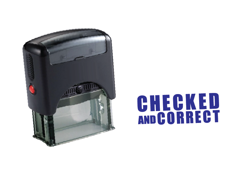 Checked and Correct Stamp – Stamp Lab